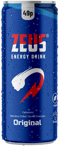 Zeus Original Energy Drink 250ml RRP 49p CLEARANCE XL 29p or 4 for £1 ...
