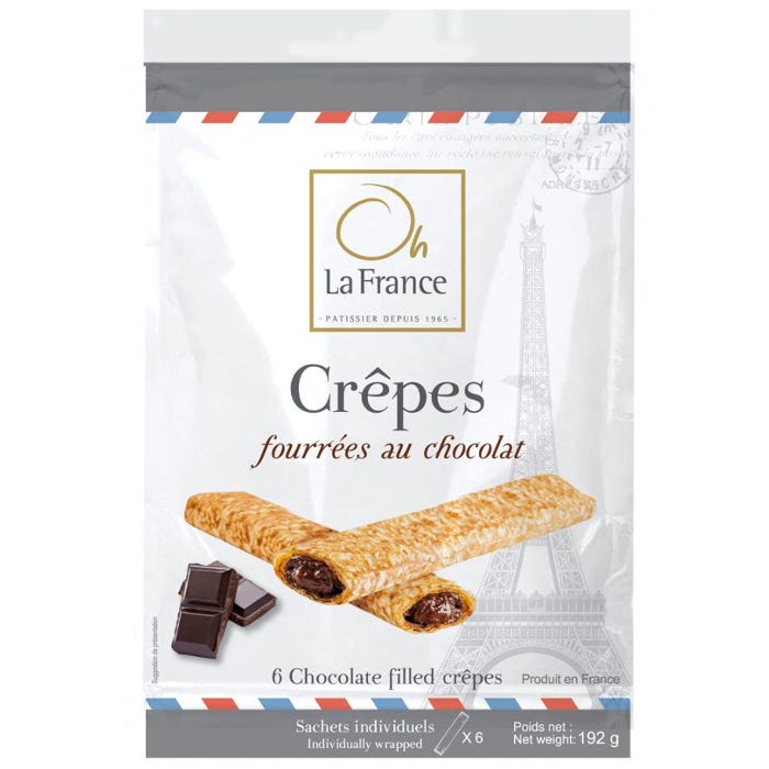 Oh La France Chocolate Filled Crepes (Pack of 6) 192g RRP £1.25 ...
