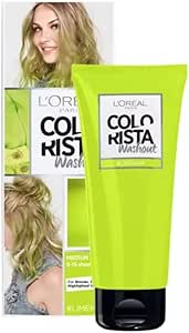 L'Oreal Paris Colorista Wash Out Lime Green Neon Semi-Permanent Hair ...
