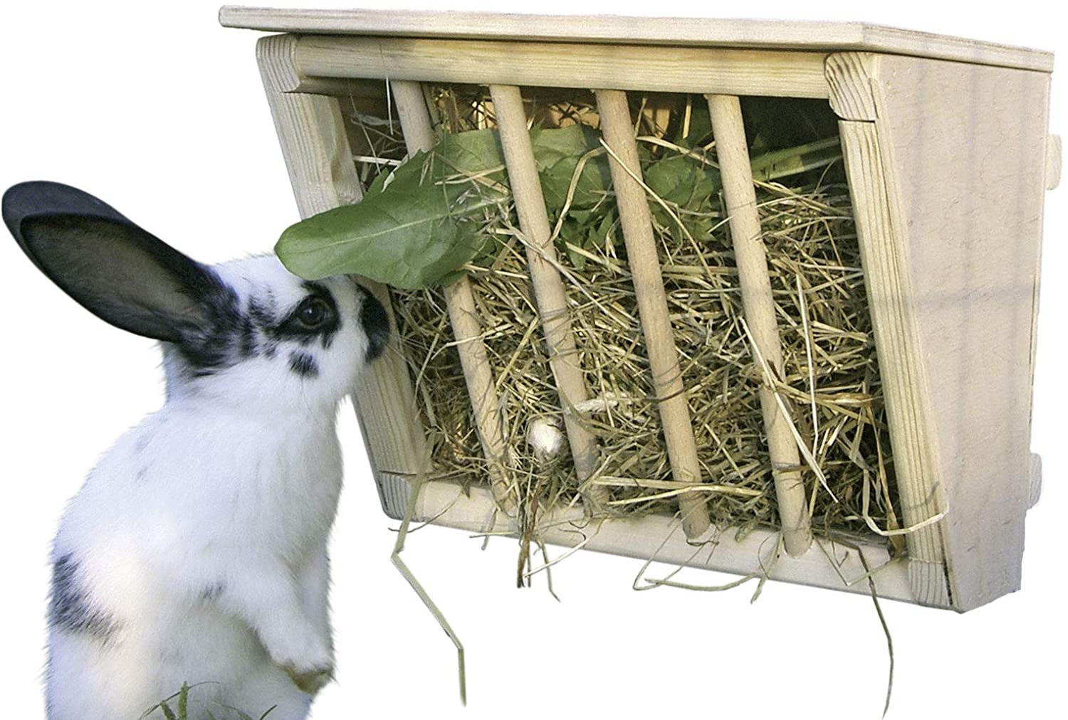 Kerbl Pet Hay Rack with Wooden Seat 25x17x20 cm RRP £14.28 CLEARANCE XL ...