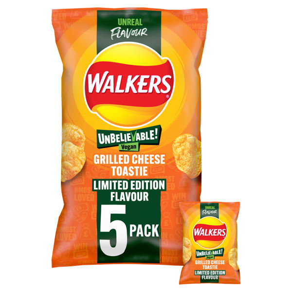 Walkers Vegan Limited Edition Grilled Cheese Toastie 5 Pack RRP £1.95 CLEARANCE XL £1 Clearance ...