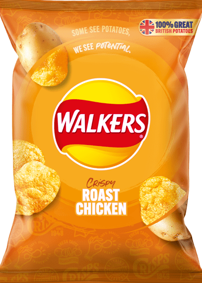 Walkers Crispy Roast Chicken Flavour Crisps 32.5g RRP 49p CLEARANCE XL ...