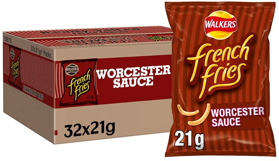 CASE PRICE 32x Walkers Worcester Sauce French Fries 21g RRP £20.90 ...