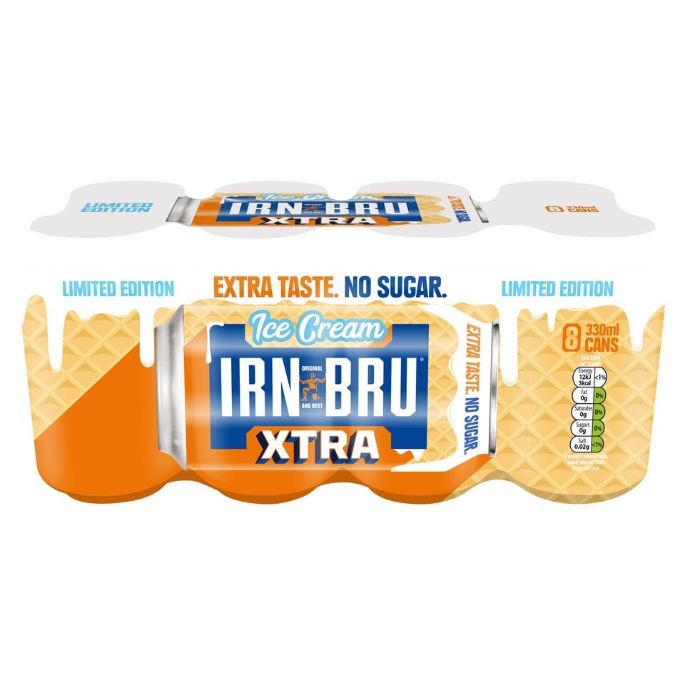 Irn-Bru Ice Cream Flavoured Cans 8x 330ml RRP £4 CLEARANCE XL £2.99 ...