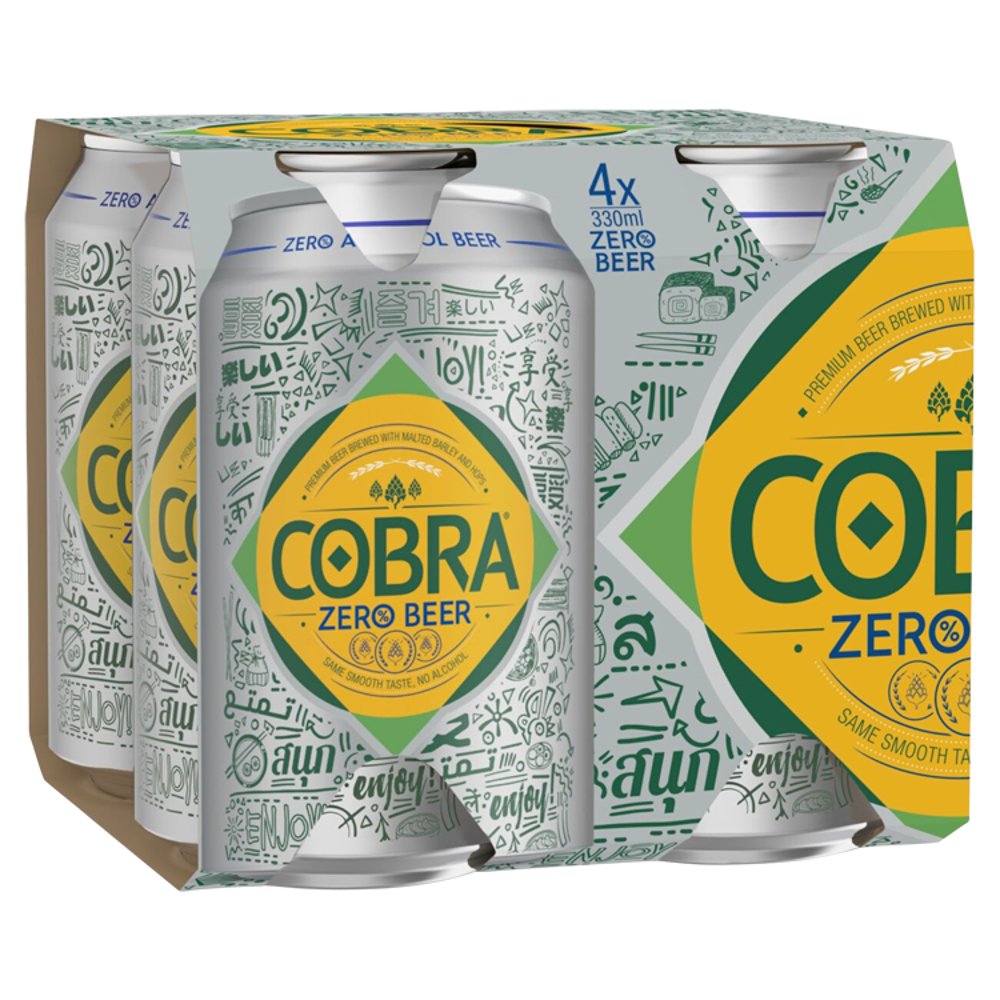 Cobra Zero Premium Alcohol Free Beer 4x 330ml RRP £4 CLEARANCE XL £2.50 ...