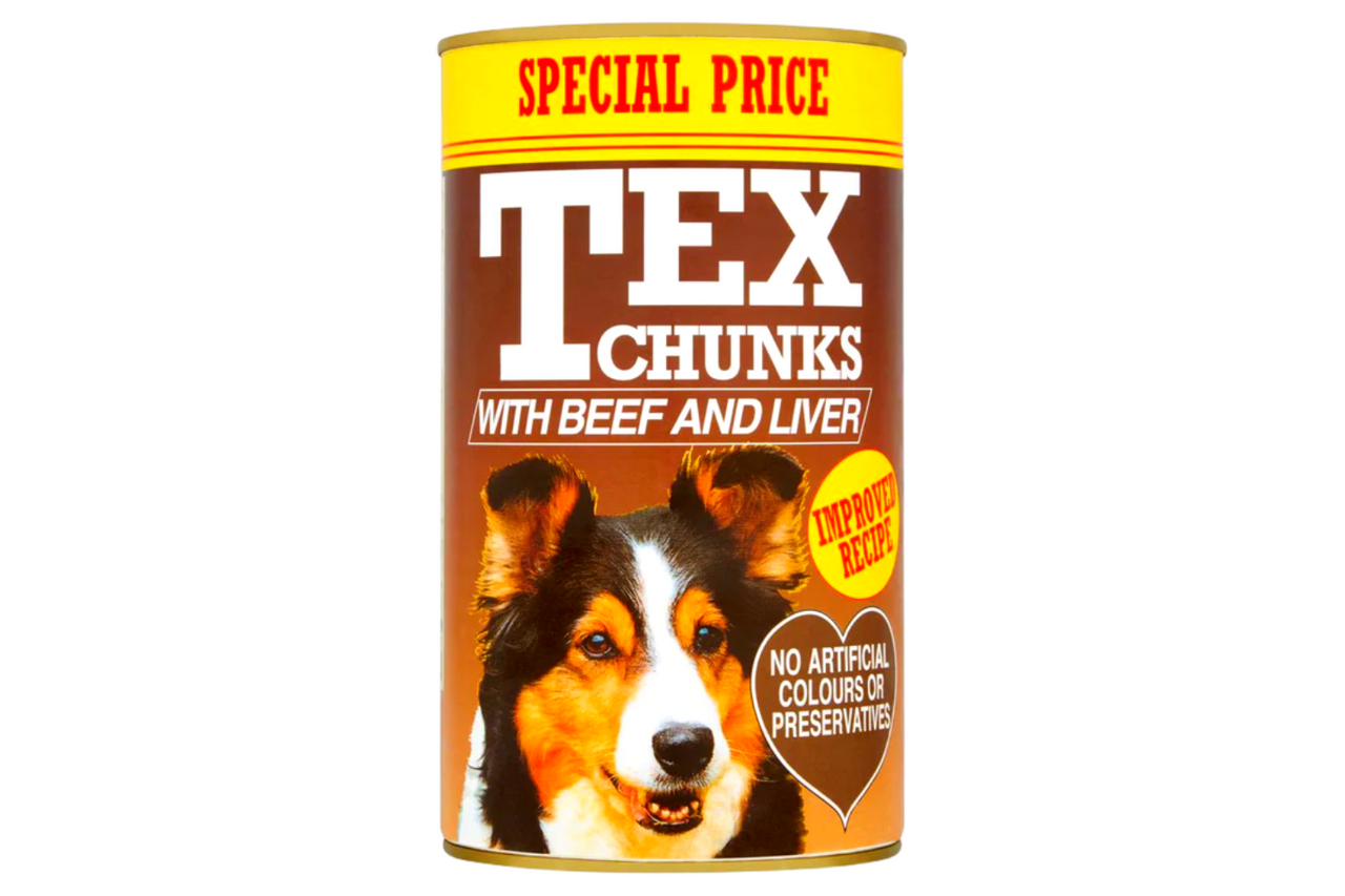 Tex Chunks with Beef & Liver for Adult Dogs 1.2kg RRP £1.79 CLEARANCE ...