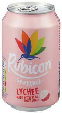 Rubicon Sparkling Lychee Juice Soft Drink 330ml RRP 79p CLEARANCE XL ...