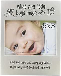 Widdop What Are Little Boys Made Of? Metal Photo Frame 13 x 9cm RRP £3. ...