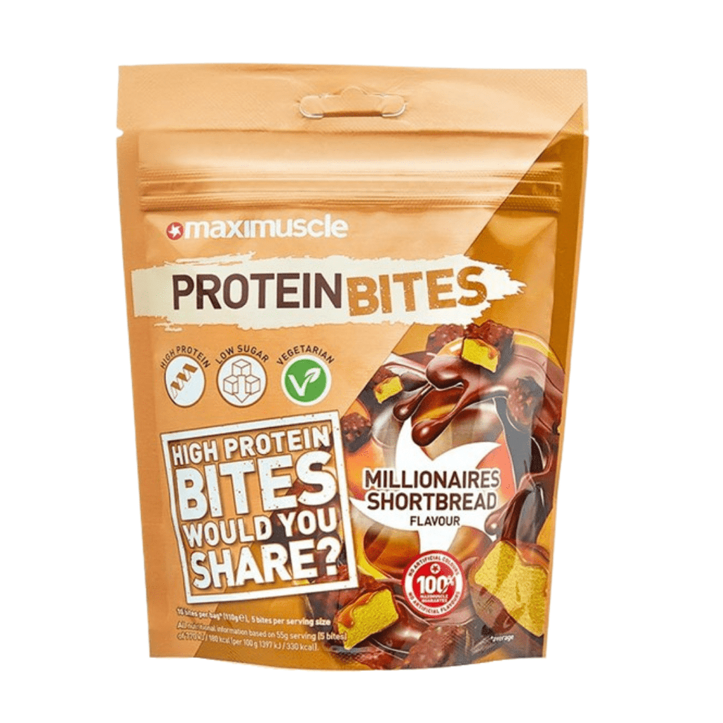 Millionaires Shortbread Maximuscle Protein Bites Bag 110g RRP £4.50 ...