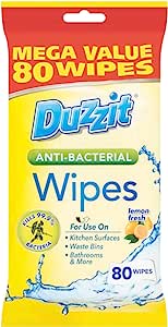 Duzzit Anti Bacterial Wipes Lemon Fresh Scented 80 Pack RRP £2.49 ...