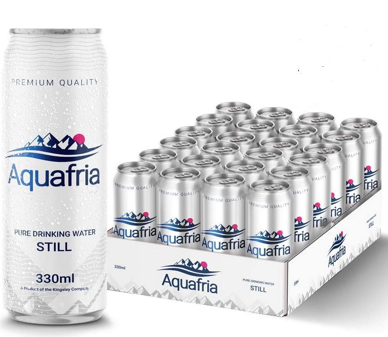 CASE PRICE 24x Aquafria Pure Water Still Can 330ml RRP £9.99 CLEARANCE ...