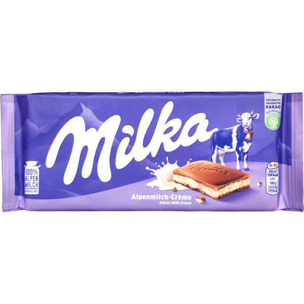 Milka Alpine Milk Cream Chocolate Bar 100g RRP £1.25 CLEARANCE XL 99p ...