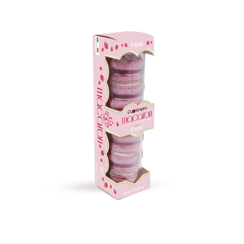 Cuorenero Macaron Gusto Fragola (Strawberry) 6 Pack 84g RRP £5.99 ...