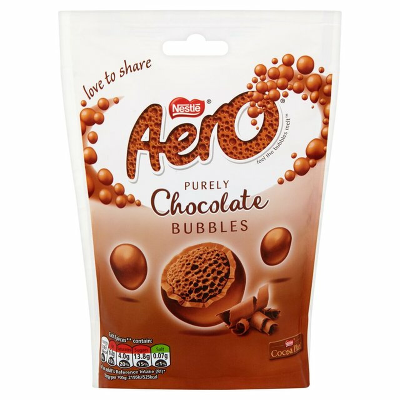 Aero Bubbles Milk Chocolate Sharing Pouch 102g RRP £1.29 CLEARANCE XL ...