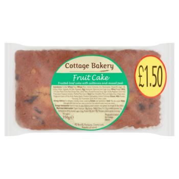 Cottage Bakery Fruit Cake 350g (July 23) RRP £1.50 CLEARANCE XL 59p or ...