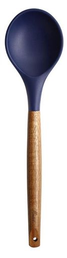 Deidentified Dark Blue Silicone Cooking Spoon with Wooden Handle RRP £4 ...