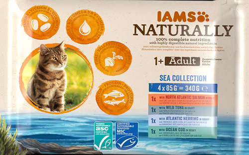 Iams Naturally Sea Collection 4x85g RRP £3.99 CLEARANCE XL £1.99 ...