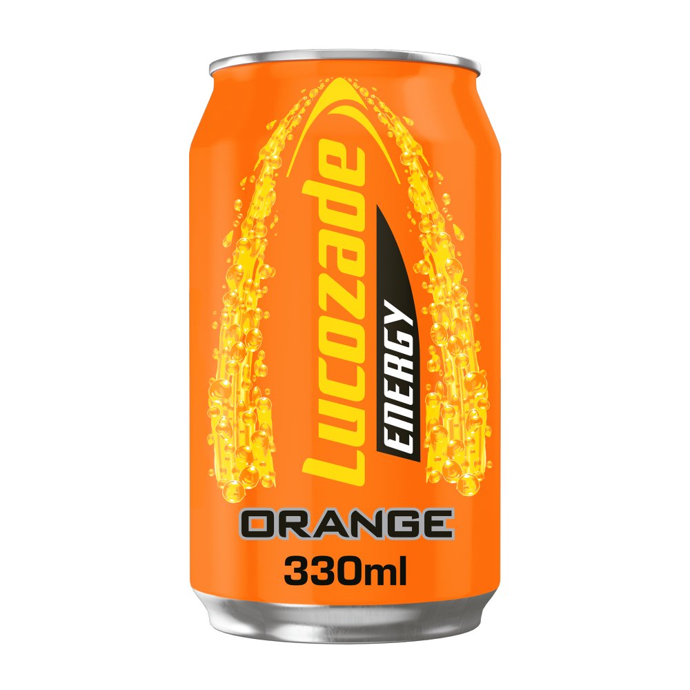 Lucozade Energy Orange Can 330ml RRP 69p CLEARANCE XL 39p or 3 for 99p ...