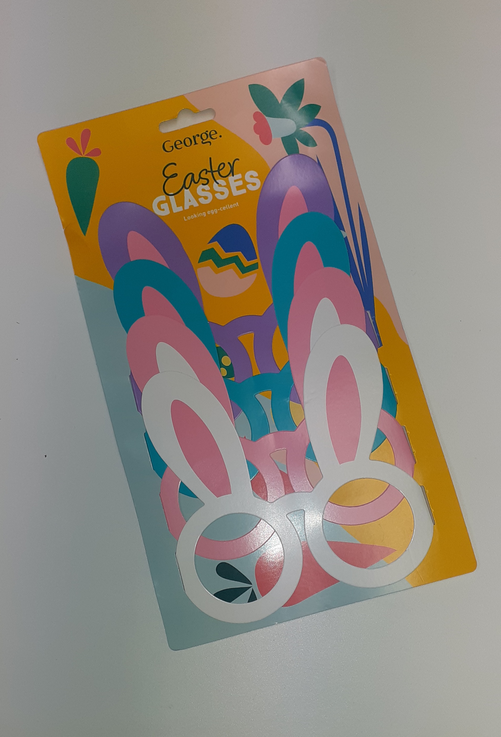 George Easter 4 Pack of Card Easter Glasses RRP £1.99 CLEARANCE XL 99p ...