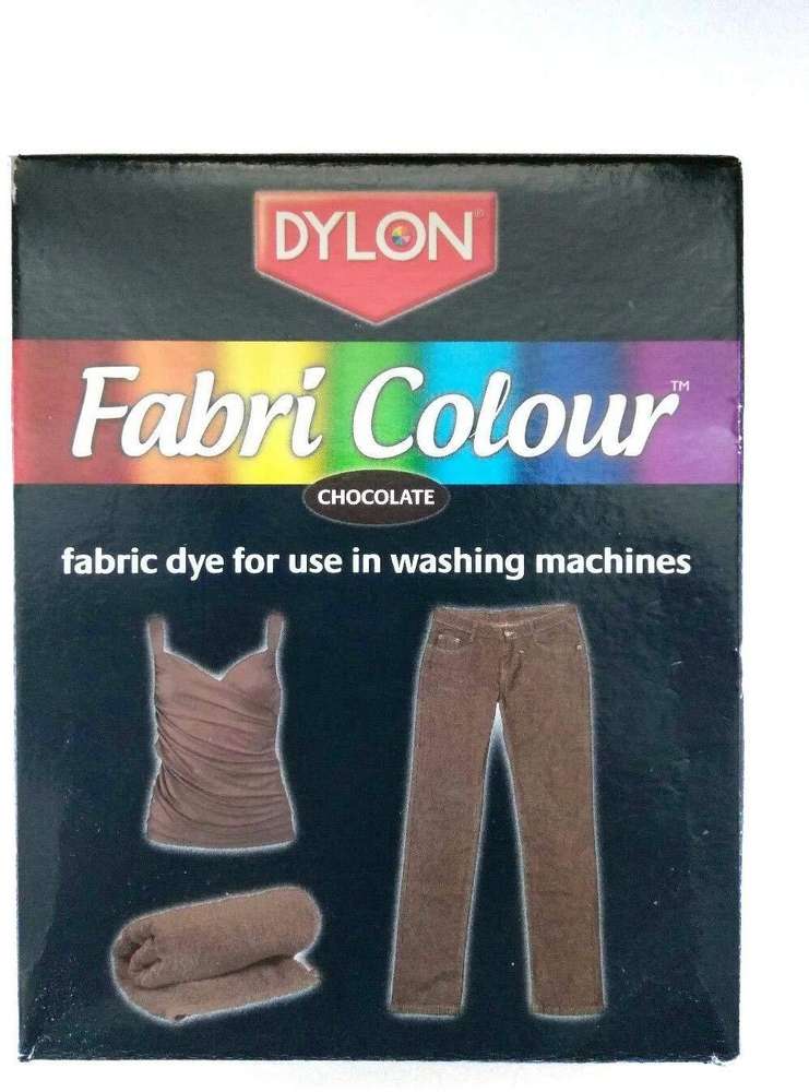 CASE PRICE 7 x Dylon Fabri Colour Chocolate 7 Packs (75ml Dye,100g ...